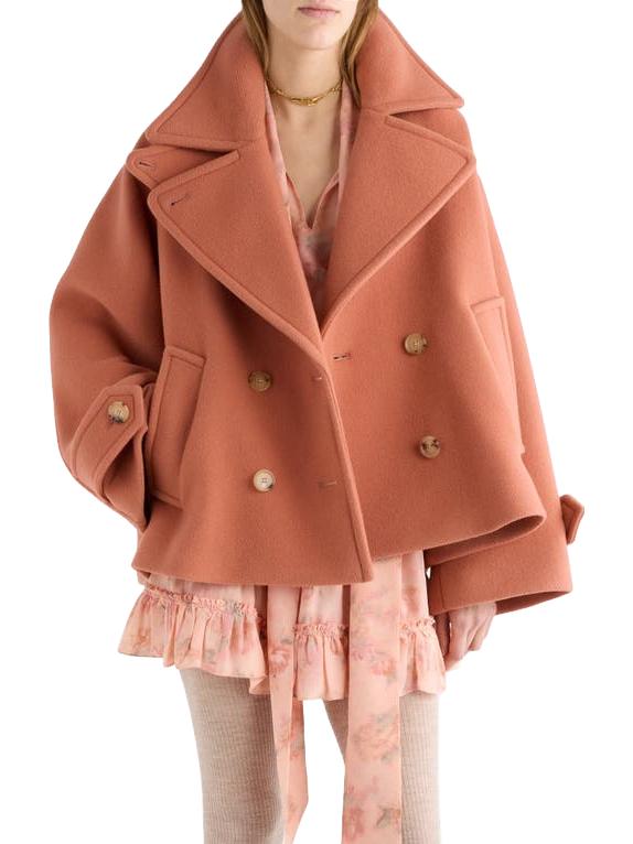 CHLOÉ Wool Blend Double-Breasted Coat